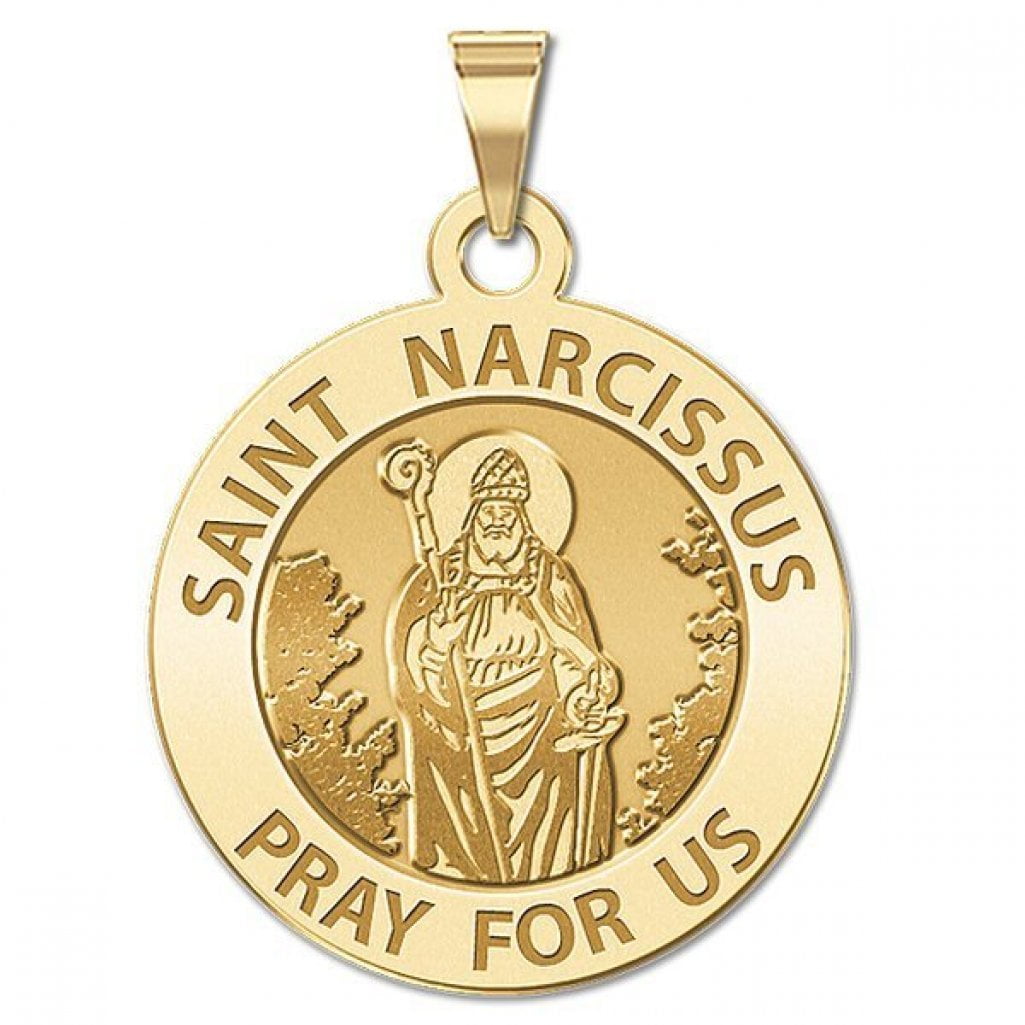 PicturesOnGold.com Saint Narcissus Religious Medal Pandant - 3/4 inch ...