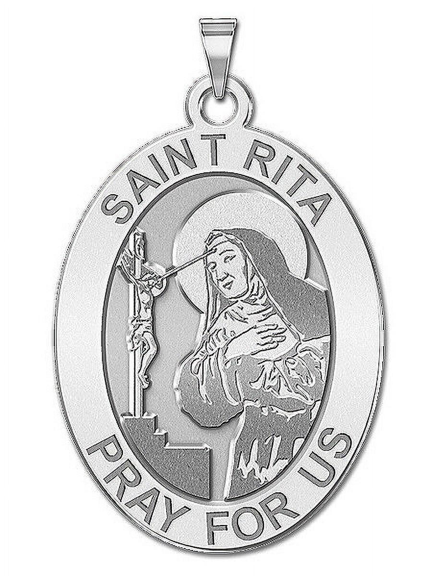 PicturesOnGold.com Saint Rita Oval Religious Medal Female Adult - 1/2 x ...