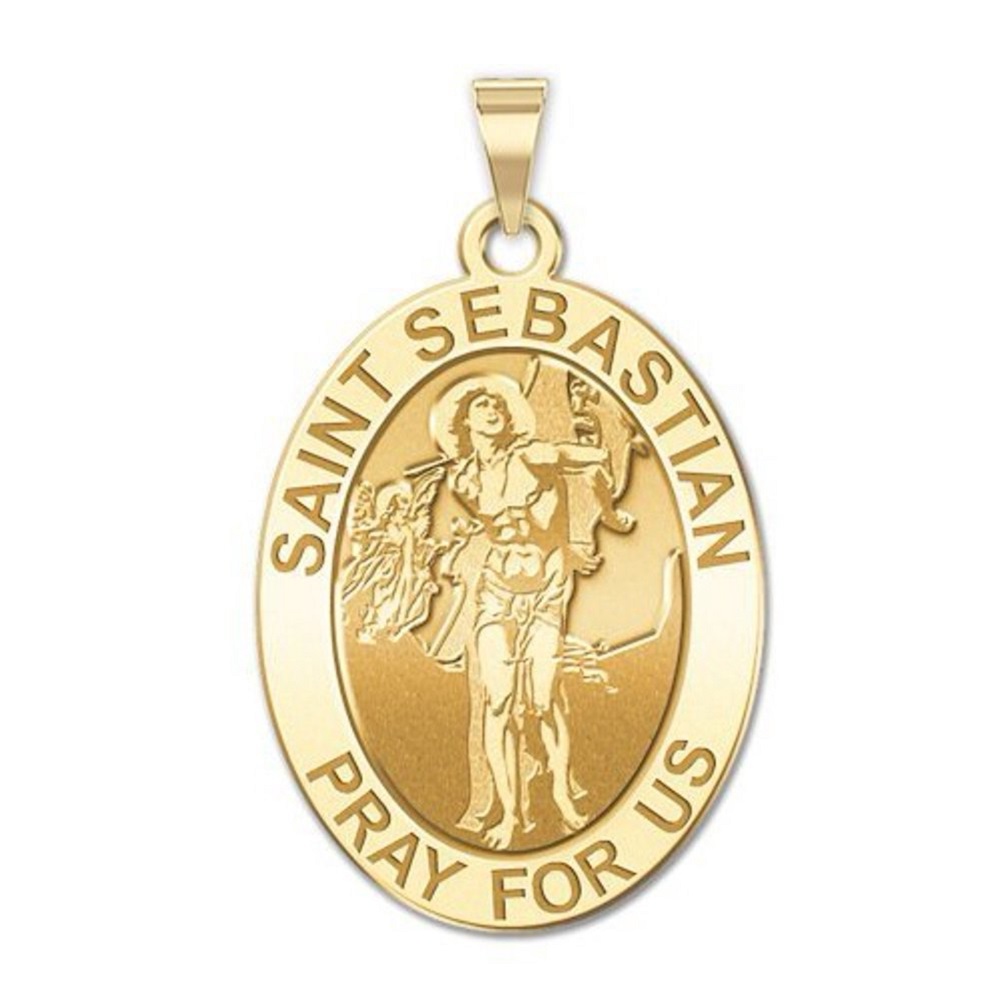 PicturesOnGold.com Saint Sebastian - Oval Religious Medal Female Adult ...