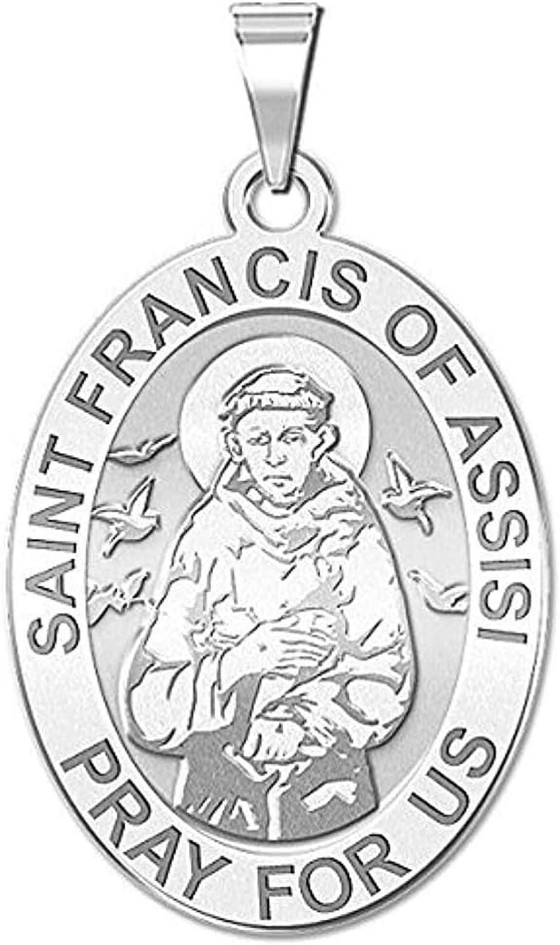 PicturesOnGold.com St Francis of Assisi - Sterling Silver Religious Pendant - Patron Saint ...