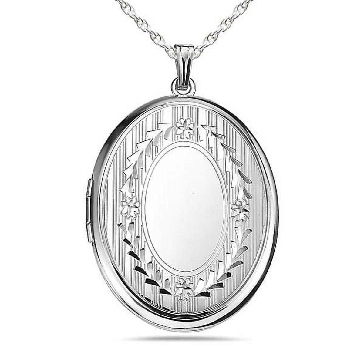 PicturesOnGold.com Sterling Silver Large Oval Photo Locket - Walmart.com