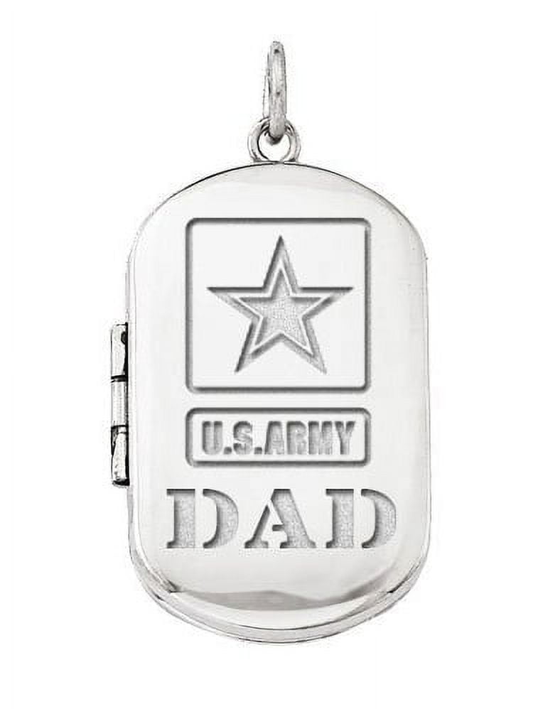 Picturesongold.Com Dad Dog tag Locket Unisex Adult - 1 inch x 1 1/4 ...