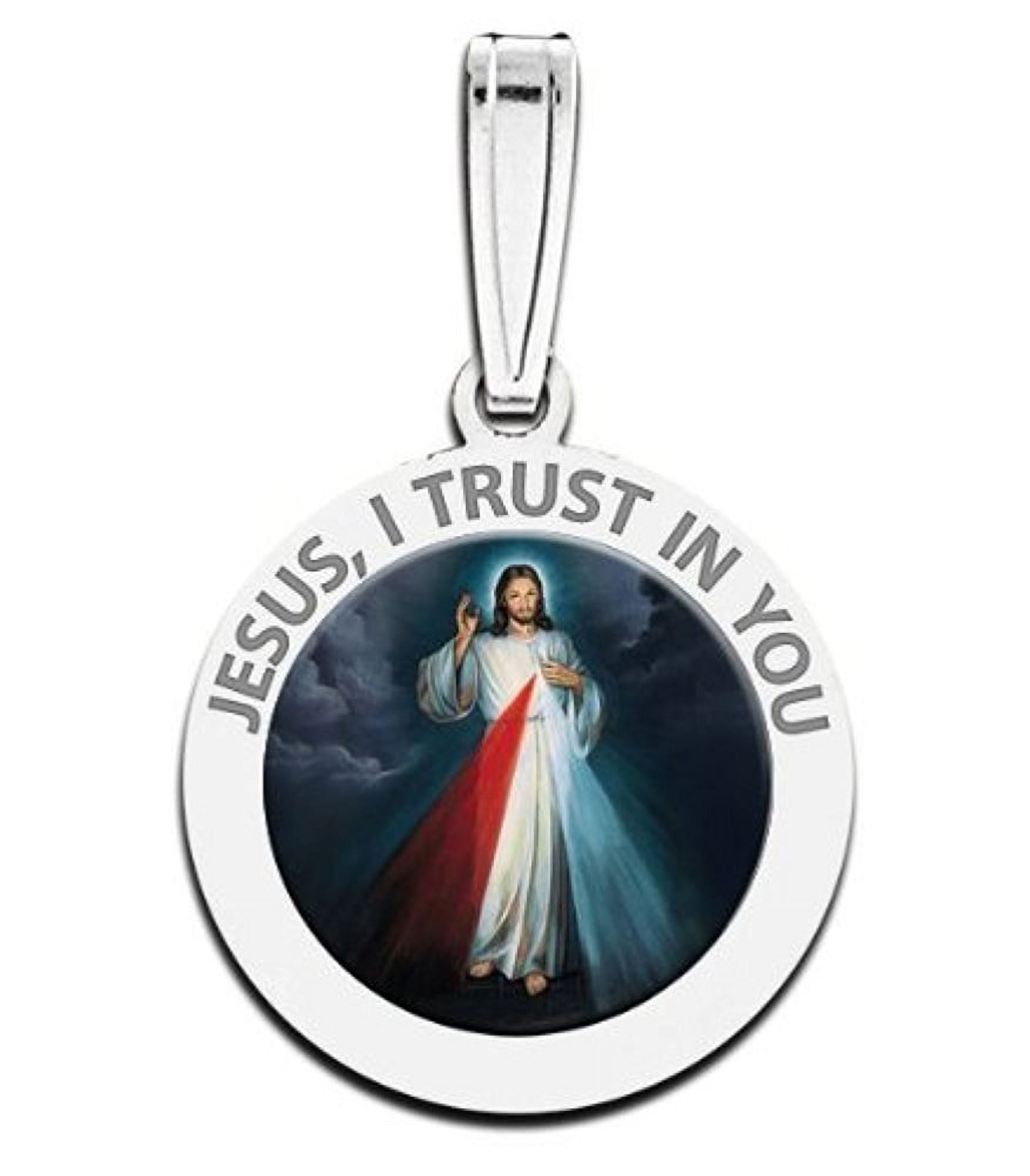 Picturesongold.Com Divine Mercy Religious Medal Color Necklace Pendants ...