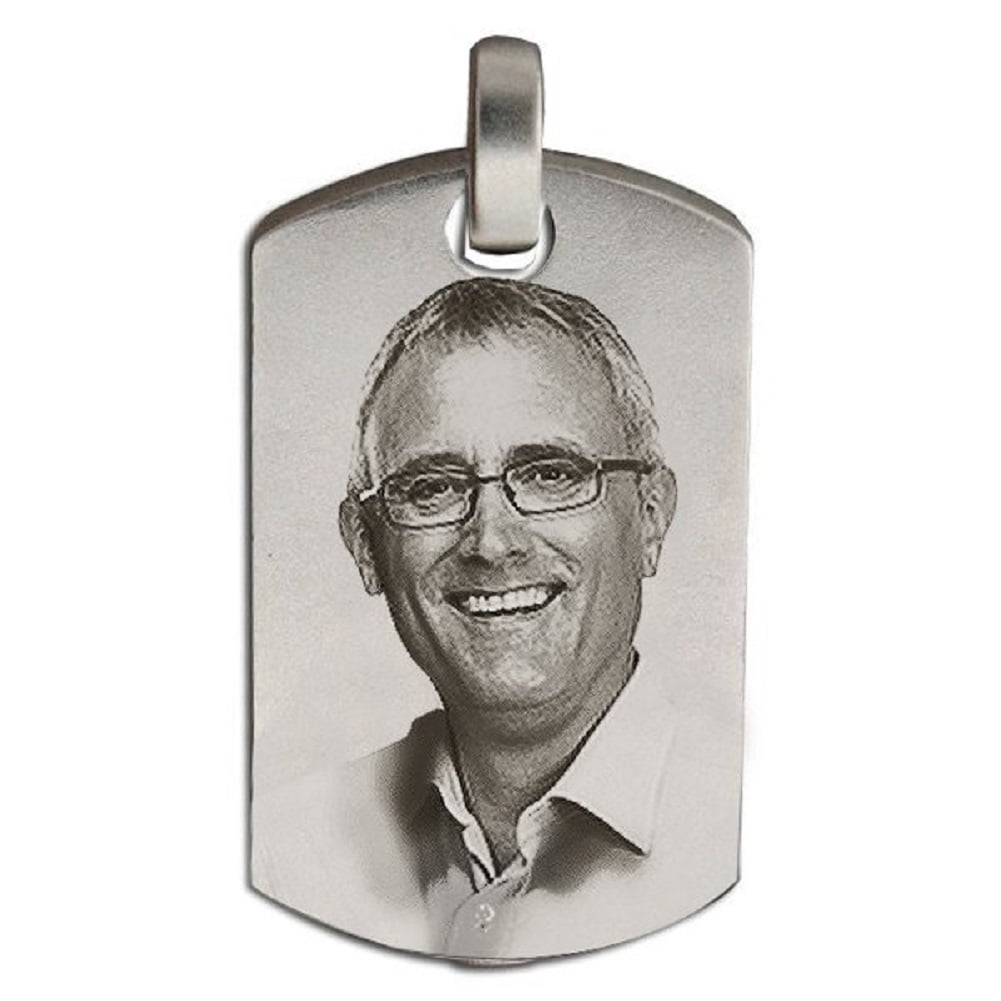 Picturesongold.Com Dog Tag "Photo" Cremation Pendant - 3/4 inch x 1 1/4 ...