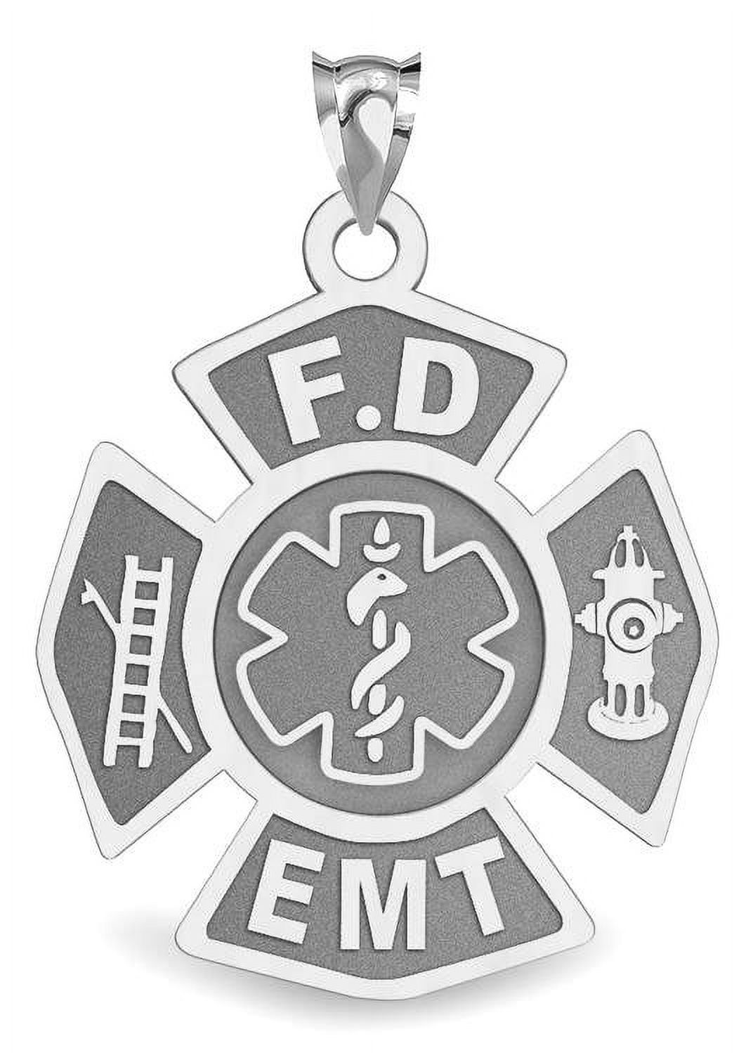 Picturesongold.Com Firefighter EMT Badge Female Adult- 3/4 in x 3/4 in ...