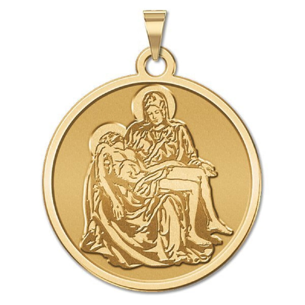 Picturesongold.Com La Pieta Religious Medal Female Adult- 3/4 inch Size ...