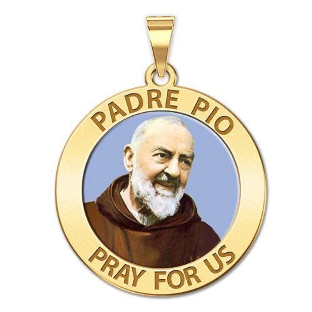 Picturesongold.Com Padre Pio Religious Medal Necklace Pendants Female ...