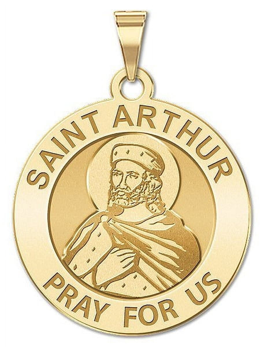 Picturesongold.Com Saint Arthur Round Religious Medal - - 2/3 inch x 2/ ...
