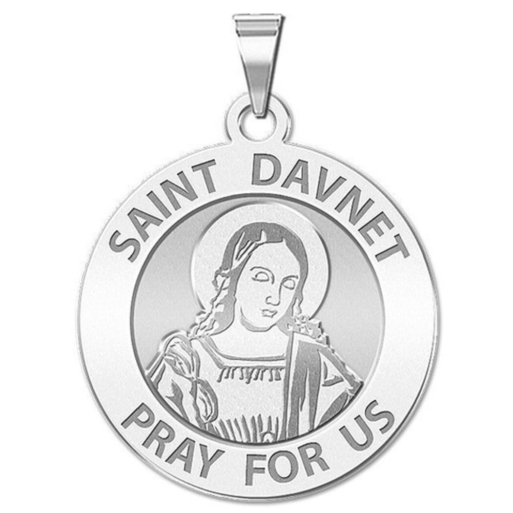 Picturesongold.Com Saint Davnet Round Religious Medal - 1 inch Size of ...