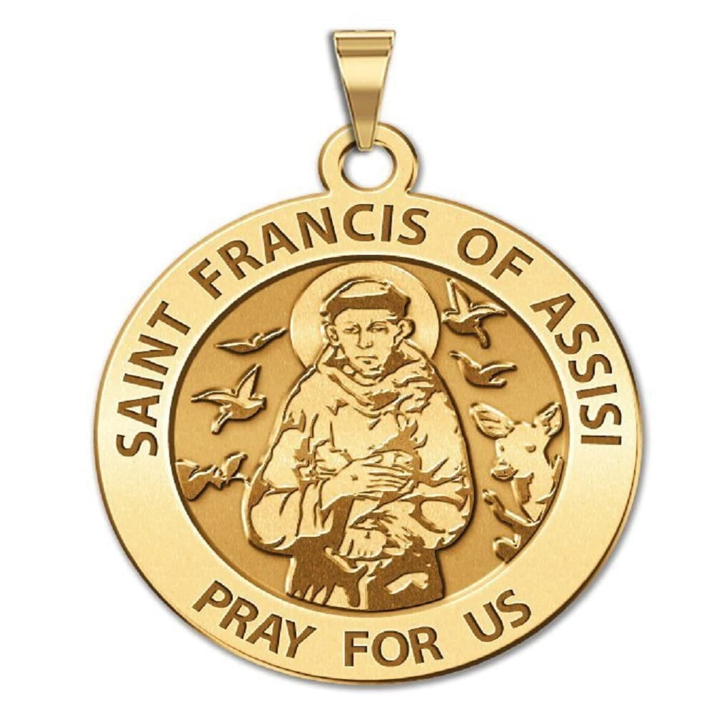 Picturesongold.Com Saint Francis of Assisi Round Religious Medal ...