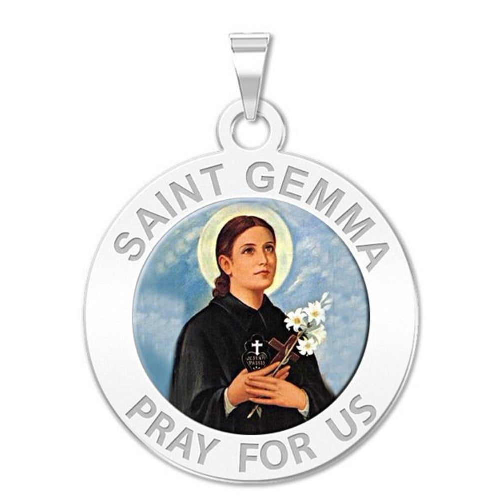 Picturesongold.Com Saint Gemma Galgani Medal - Color Round - 1 inch x 1 ...