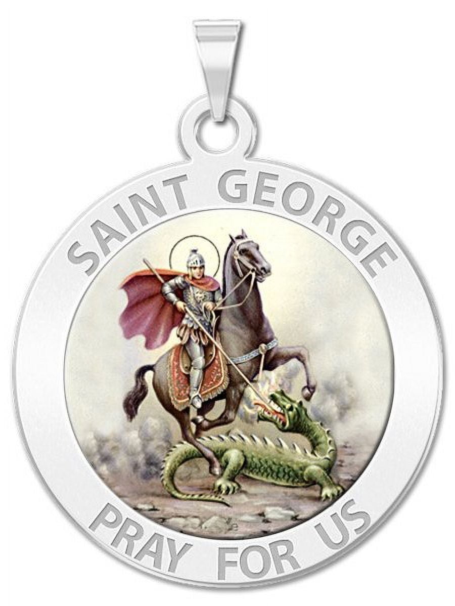 Picturesongold.Com Saint George Religious Medal Necklace Pendants Color ...