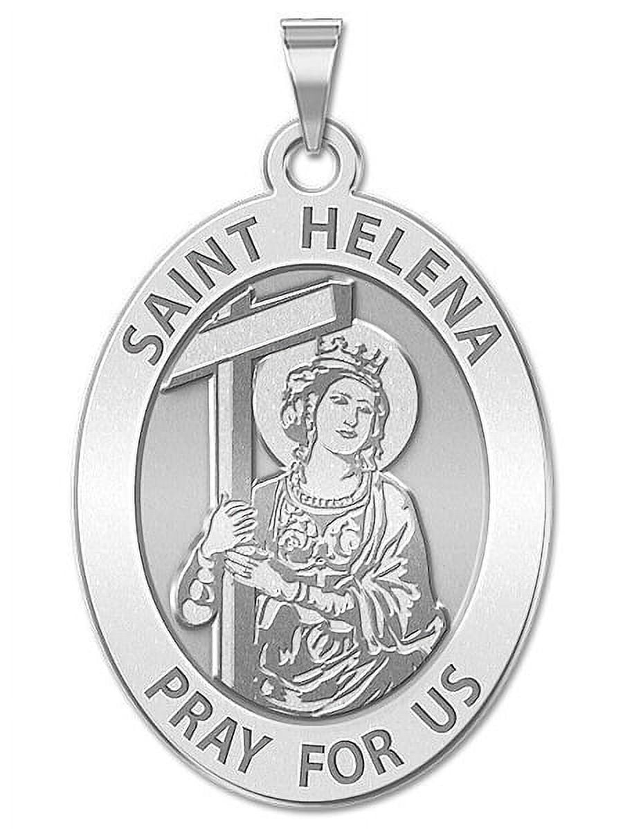 Picturesongold.Com Saint Helena Oval Religious Medal Necklace Pendants ...
