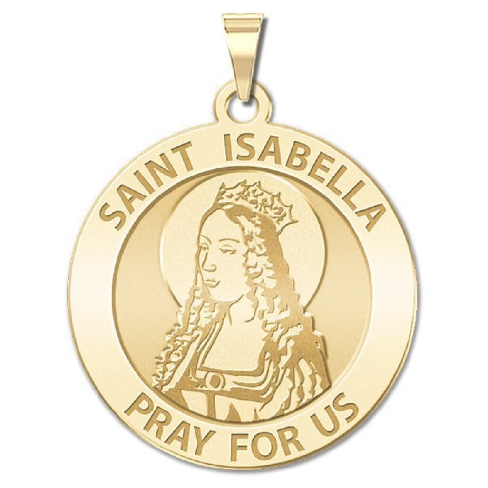 Picturesongold.Com Saint Isabella Round Religious Medal Female Adult-3/ ...