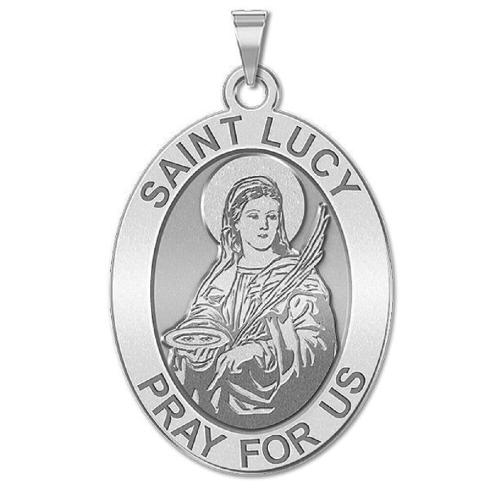 Picturesongold.Com Saint Lucy Religious Medal - 1/2 x 2/3 inch Size of ...