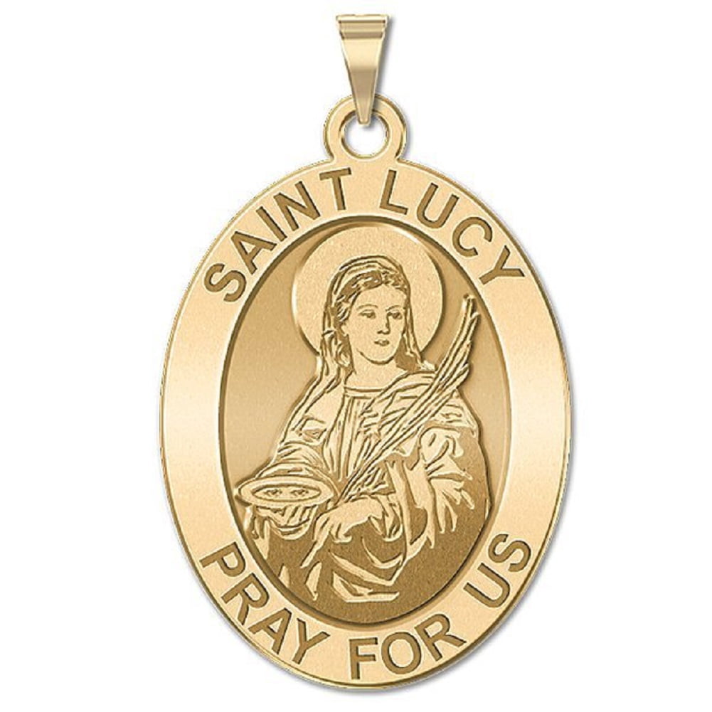 Picturesongold.Com Saint Lucy Religious Medal - 2/3 x 3/4 inch Size of ...
