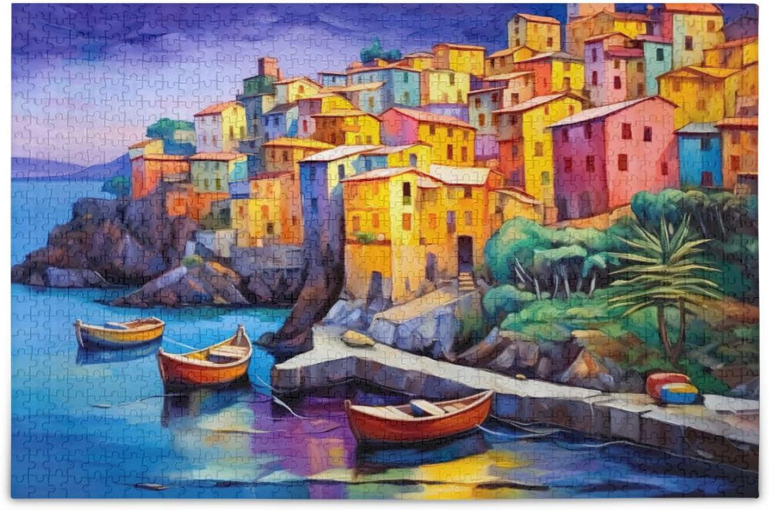 Picturesque Village Jigsaw Puzzles for Adults 1000 Pieces, Die-Cut ...