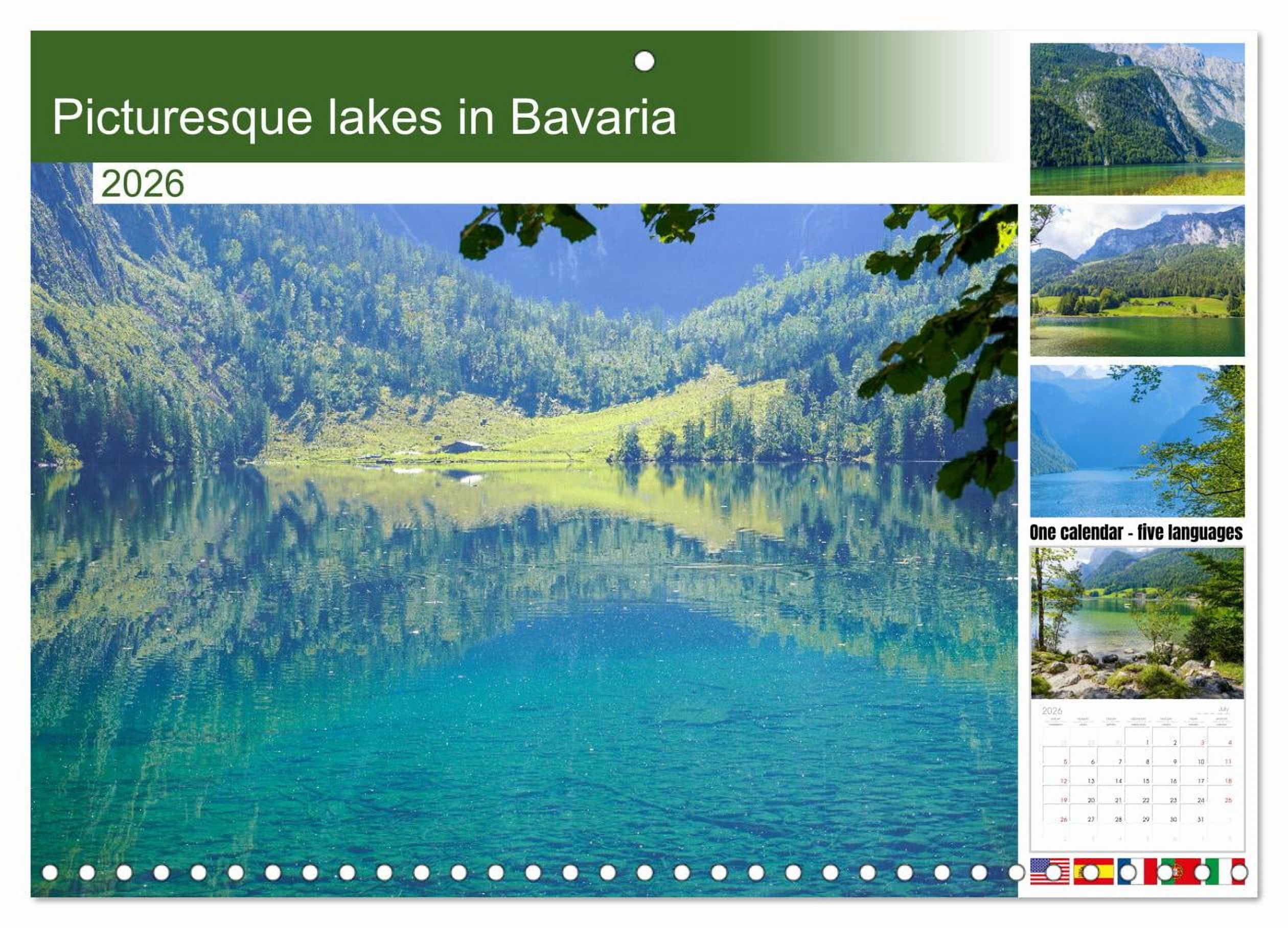 Picturesque lakes in Bavaria (Monthly Wall Calendar 2026 11.7 x 16.5 ...