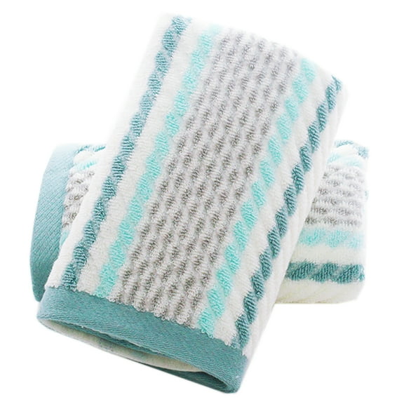 AUQ 100% Cotton Diamond Pattern Hand Towels for Bathroom Set of 2 ...