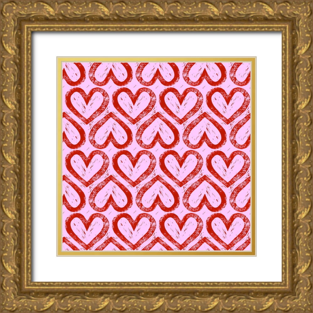 Piddix 20x20 Gold Ornate Wood Framed with Double Matting Museum Art ...