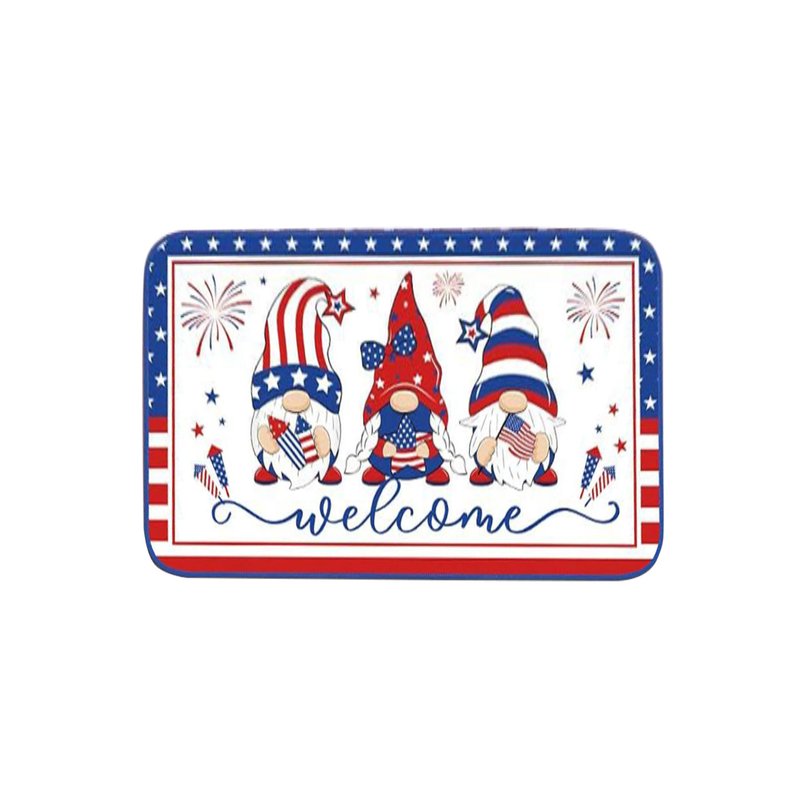 Pidgey 4th of July Decorations Patriotic Welcome Doormat Retro American ...