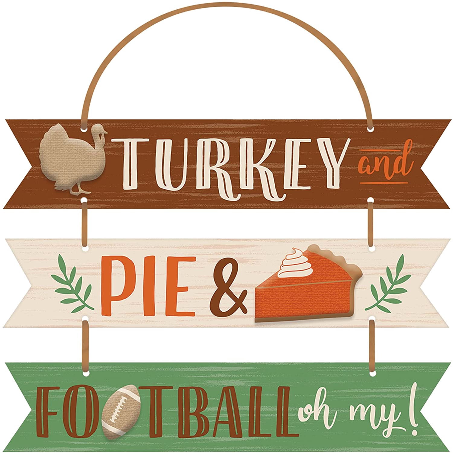 Pie & Football Stacked Sign, 1ct - Walmart.com
