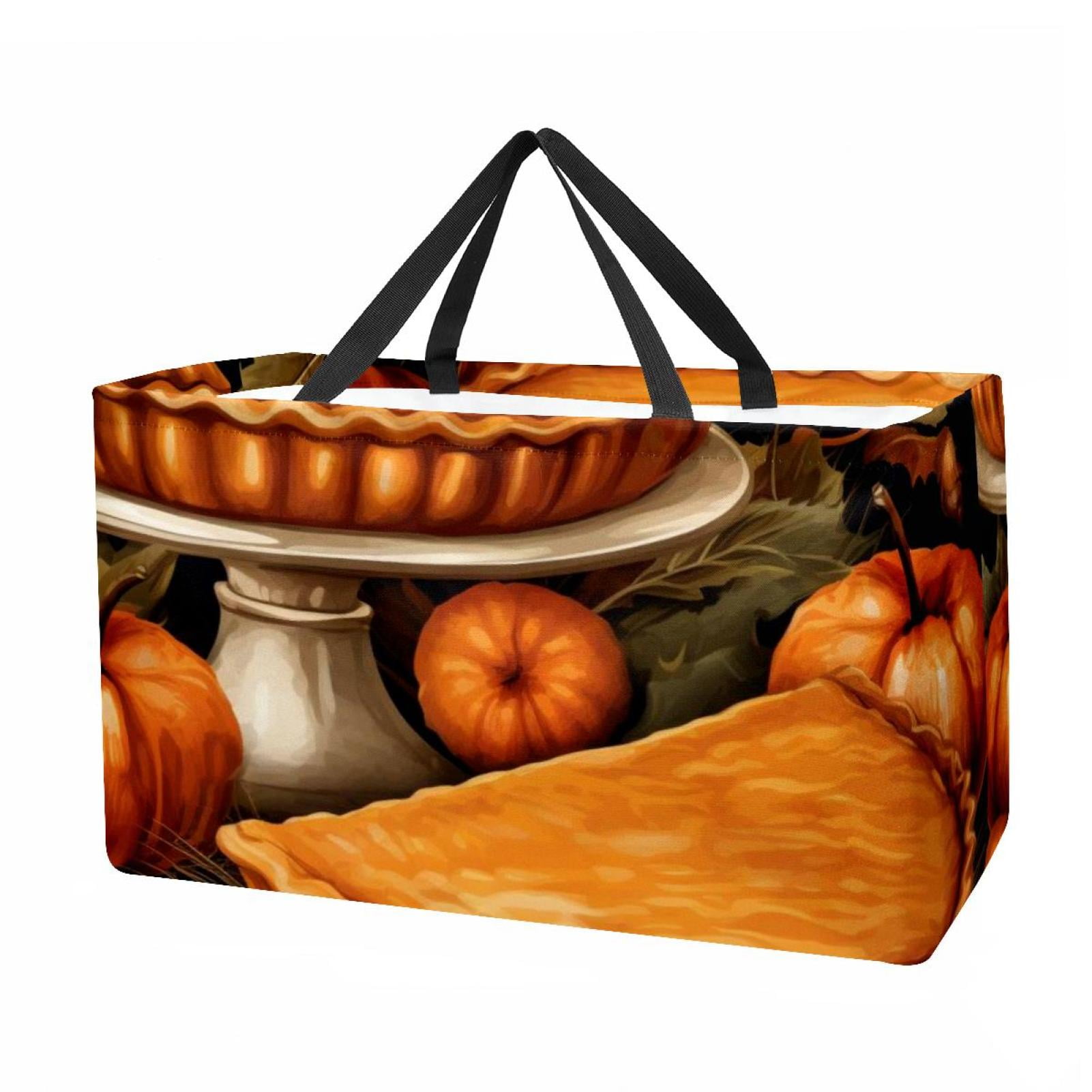 Pie Large Foldable Oxford Cloth Storage Bin Cube Organizer with Grocery ...