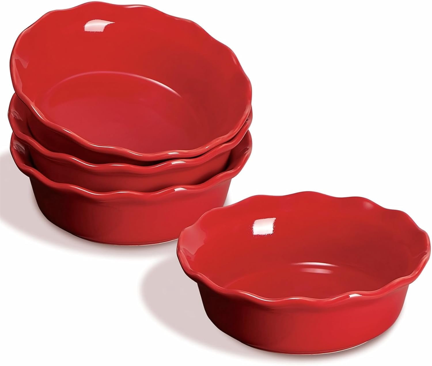 Pie Pans, 6.8 inch Small Chicken Pot Pie Plates 16 oz Deep Dish Pie Pan ...