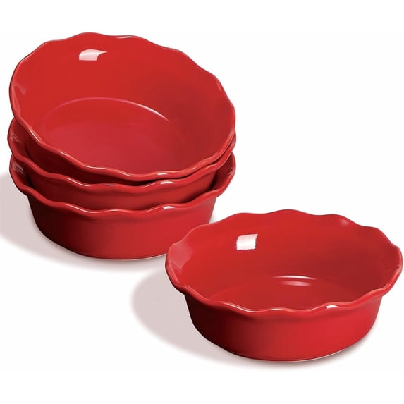 Pie Pans, 6.8 inch Small Chicken Pot Pie Plates 16 oz Deep Dish Pie Pan ...
