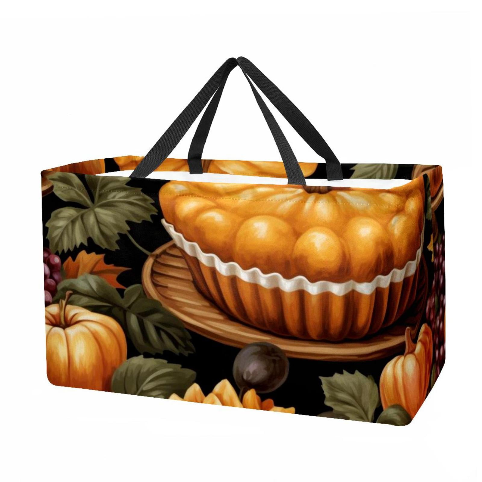 Pie Portable Reusable Collapsible Bucket Picnic Basket Grocery Baskets ...