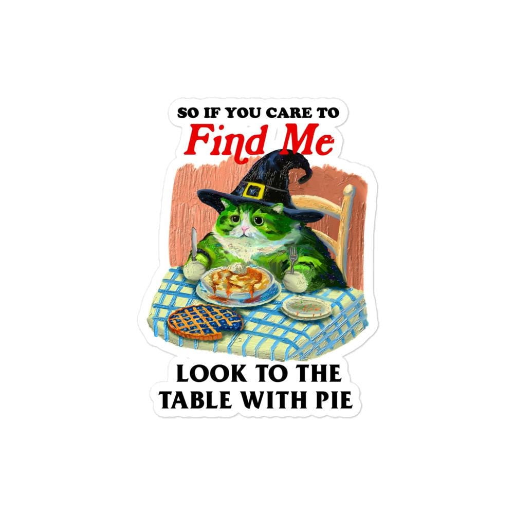 Pie Table Bubble-free stickers vinyl decal cute sticker aesthetic ...