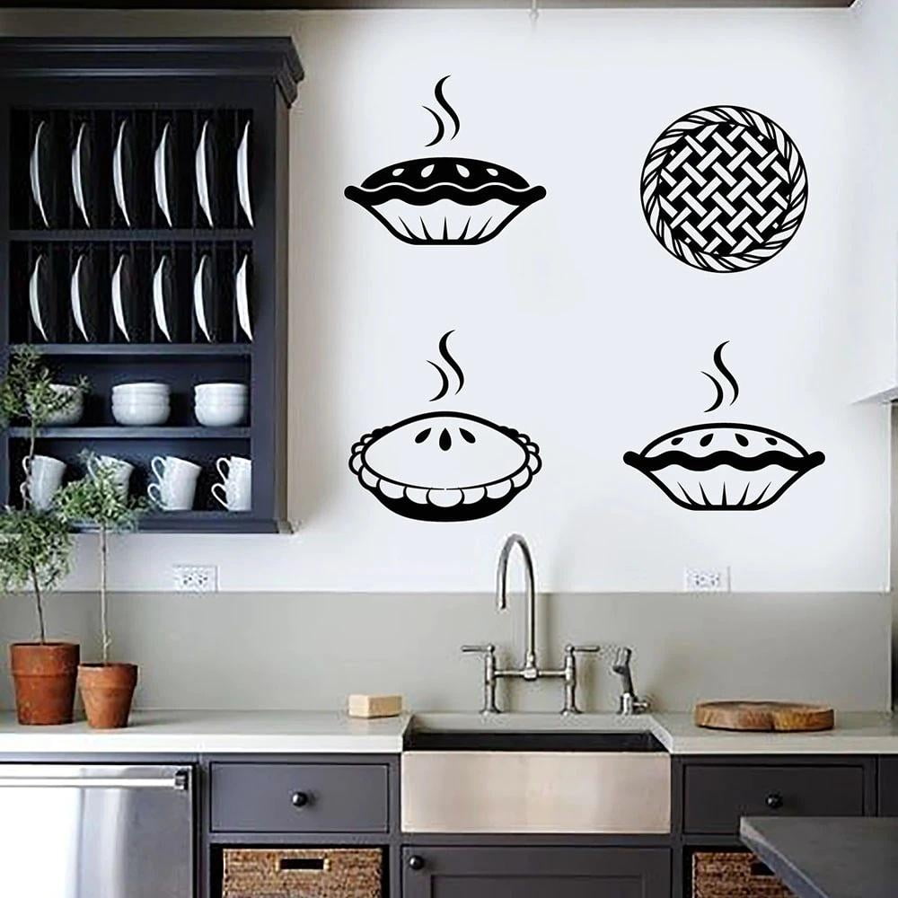 Pie Wall Decal Bakery Shop Cake Kitchen Baking House Cafe Interior ...