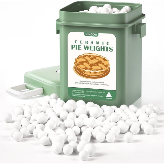 Pie Weights for Baking Crust, 1.3LB usable Ceramic Pie Beans with ...