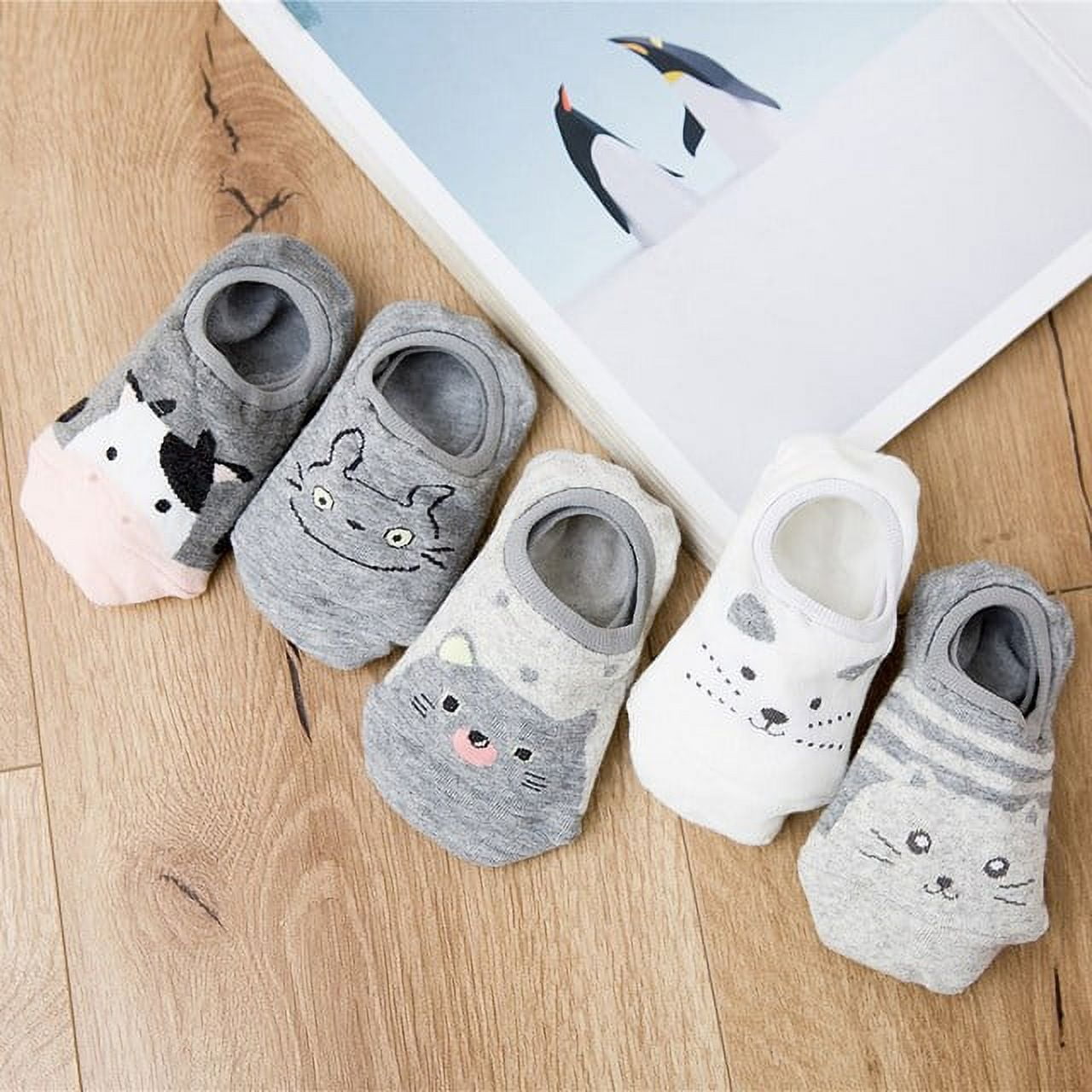 Piece=5 Pairs/lot Cute Animal Spring Women Socks Set Korean Style Funny ...