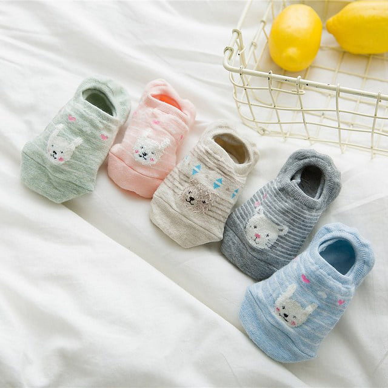 Piece=5 Pairs/lot Cute Animal Spring Women Socks Set Korean Style Funny ...