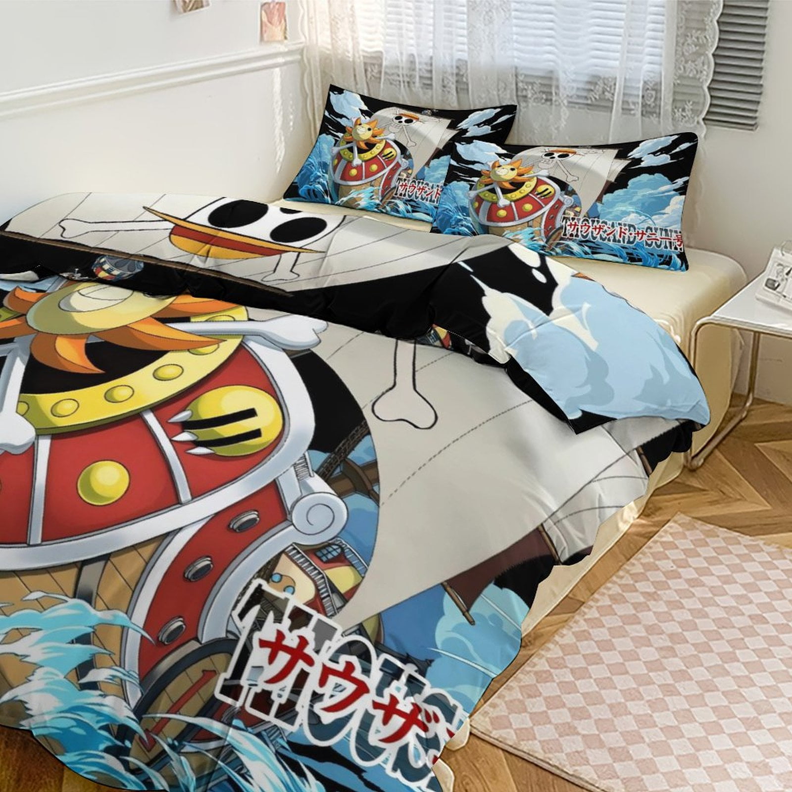 Piece One Luffy And His Friends 3 Pieces Bed Set Cute Bedding Sets All ...