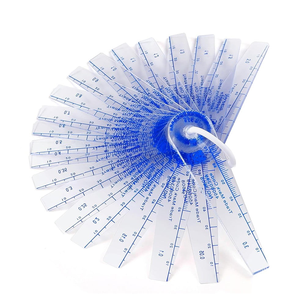Piece Plastic Feeler Gauge 0.05mm To 3mm Metric Gap Measurement Tool 20 ...