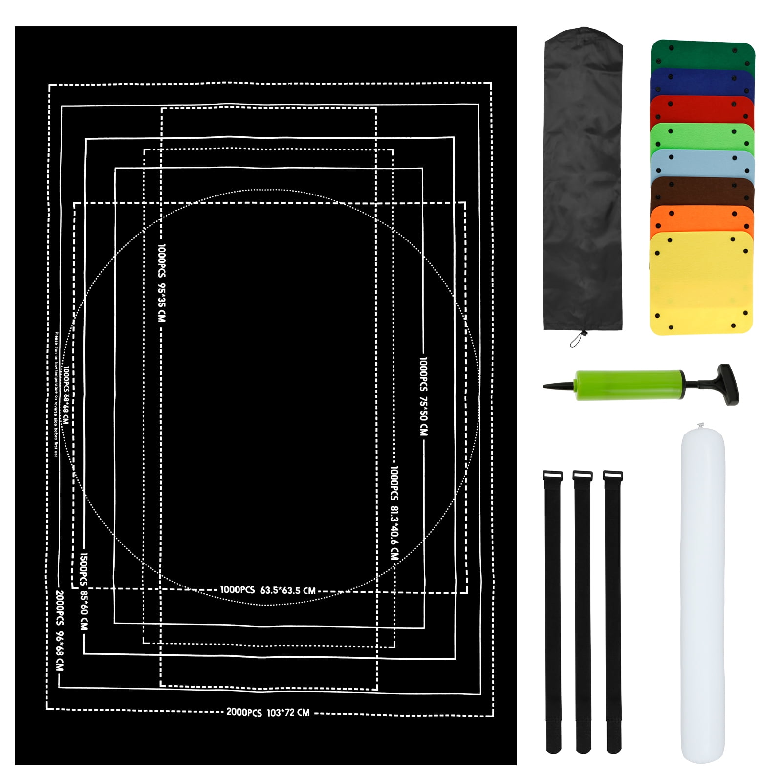 Piece Puzzle Mat Roll Up Portable Jigsaw Felt Mat Smooth Surface Puzzle ...