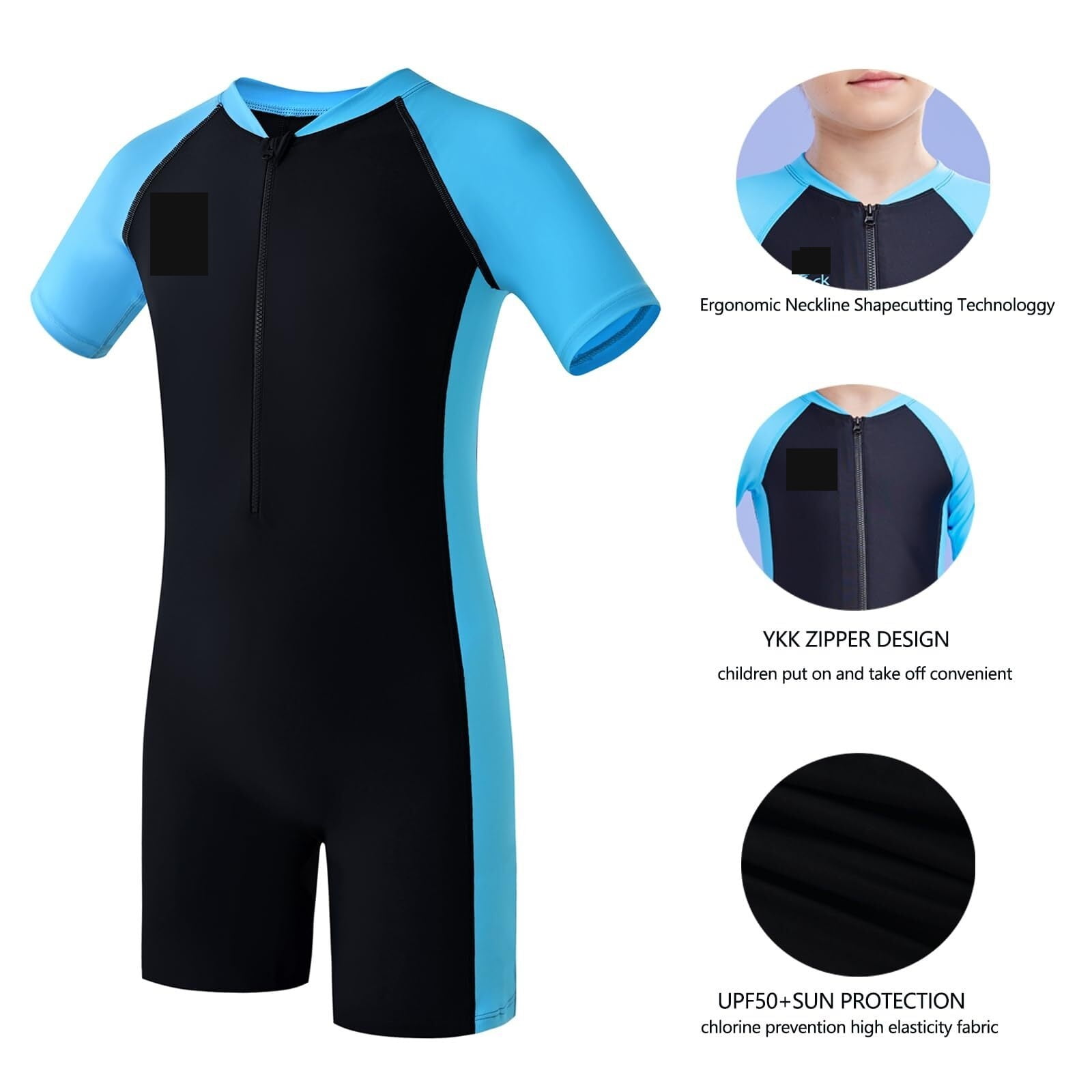 Piece Rash Guard Swimsuit Kid Water Sport Short Swimsuits UPF 50+ Sun ...