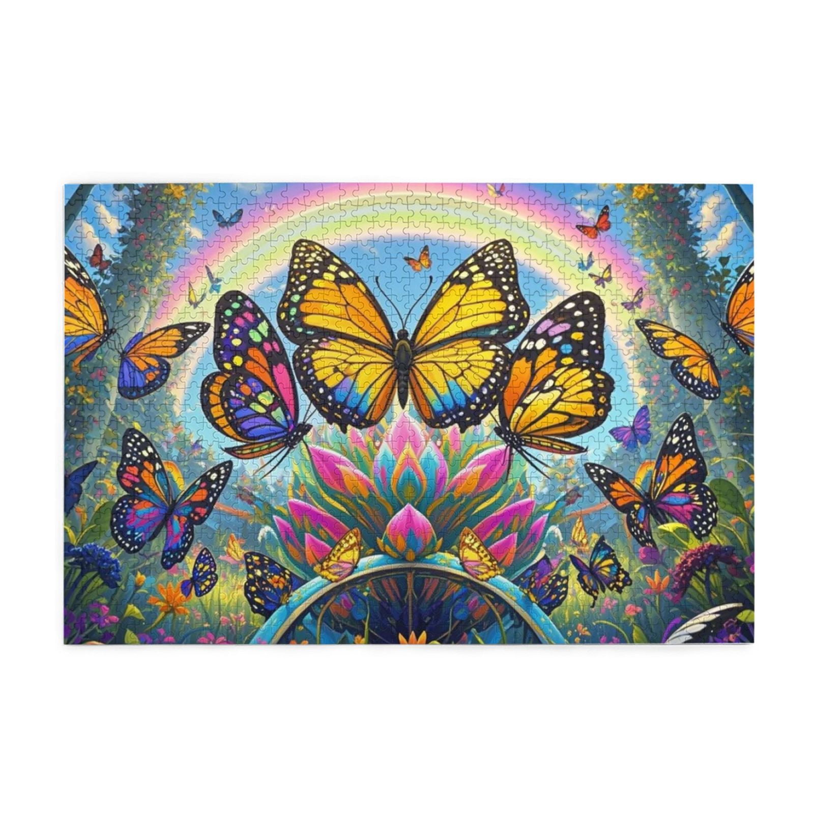 Piece Relax Puzzles 1000-Piece Adult Colorful Butterfly Challenge ...