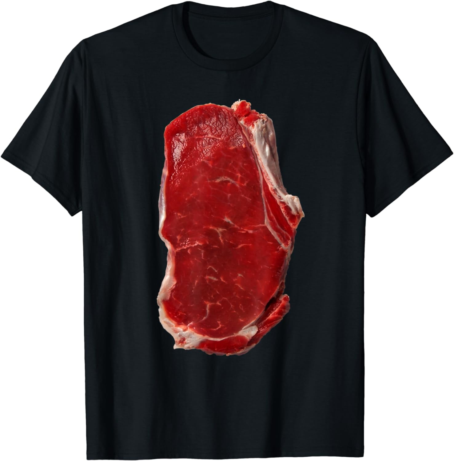 Piece of Meat Red Raw Comical Halloween Steak Carnivore T-Shirt ...