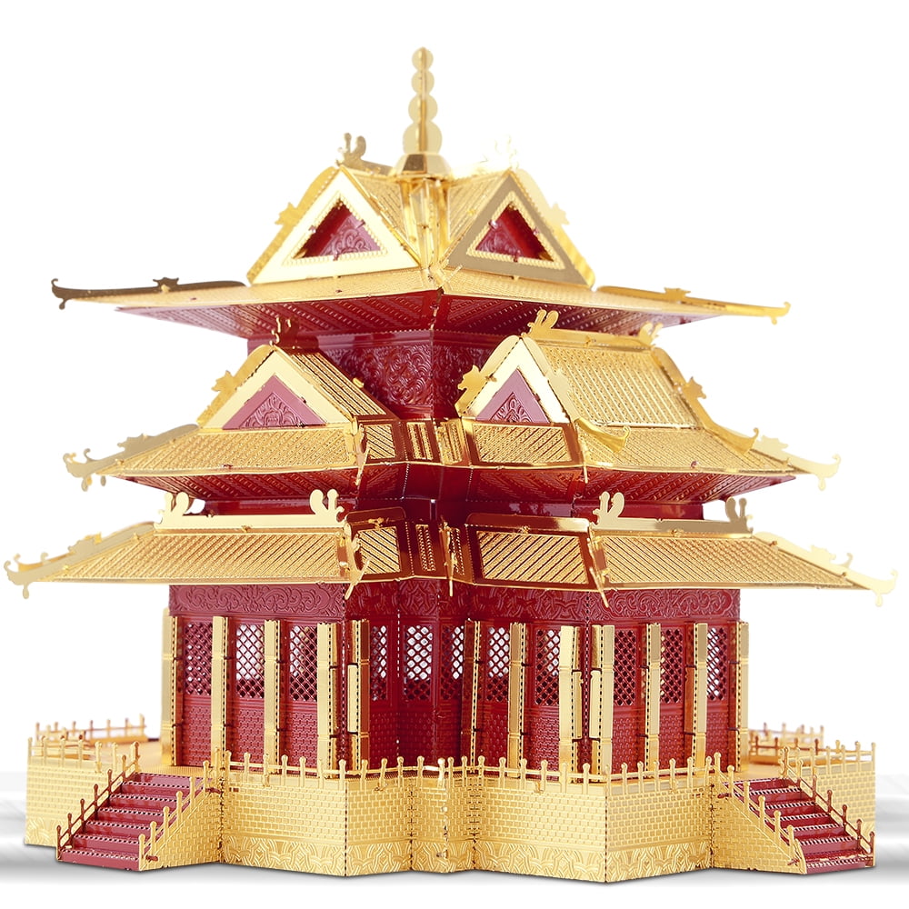 Piececool Model Building Kits Chinese Buildings 3D Metal Puzzles Jigsaw ...