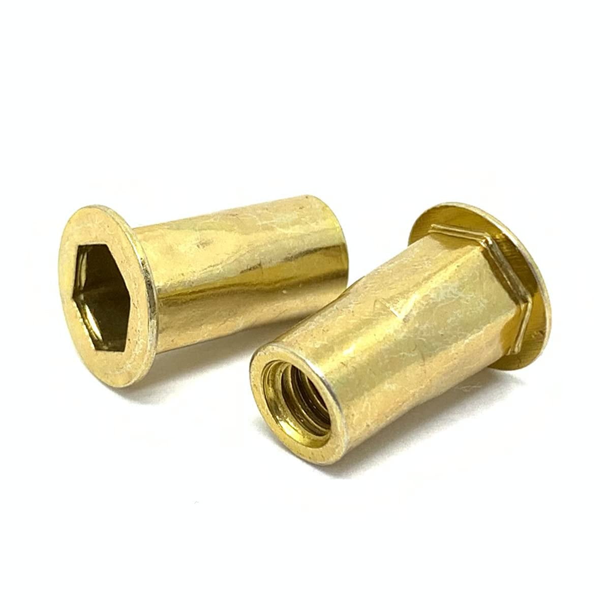 Pieces) -1.0 ISO L (4.20-6.60) Steel Hex Rivet Nut Zinc Yellow ...
