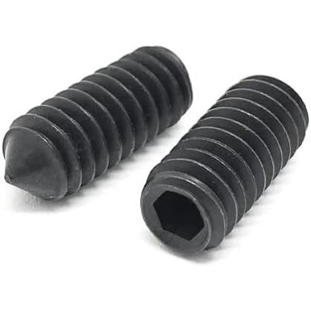 Pieces) 1/4-28x1/2" Alloy Cone Point Fine Thread Allen Socket Set Black ...