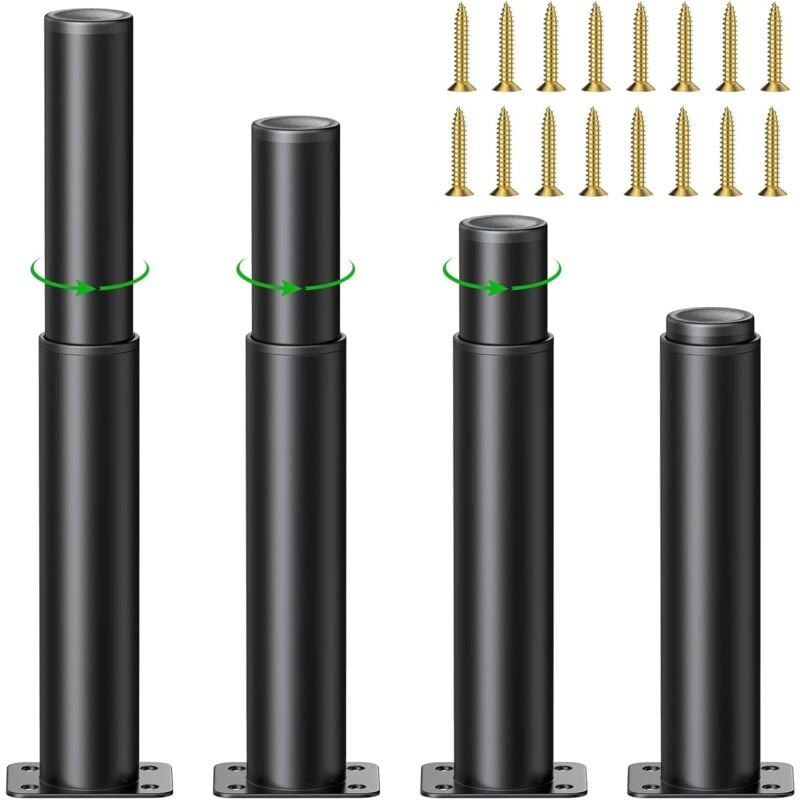 Pieces Adjustable Furniture Legs, 18cm Adjustable Kitchen Legs ...