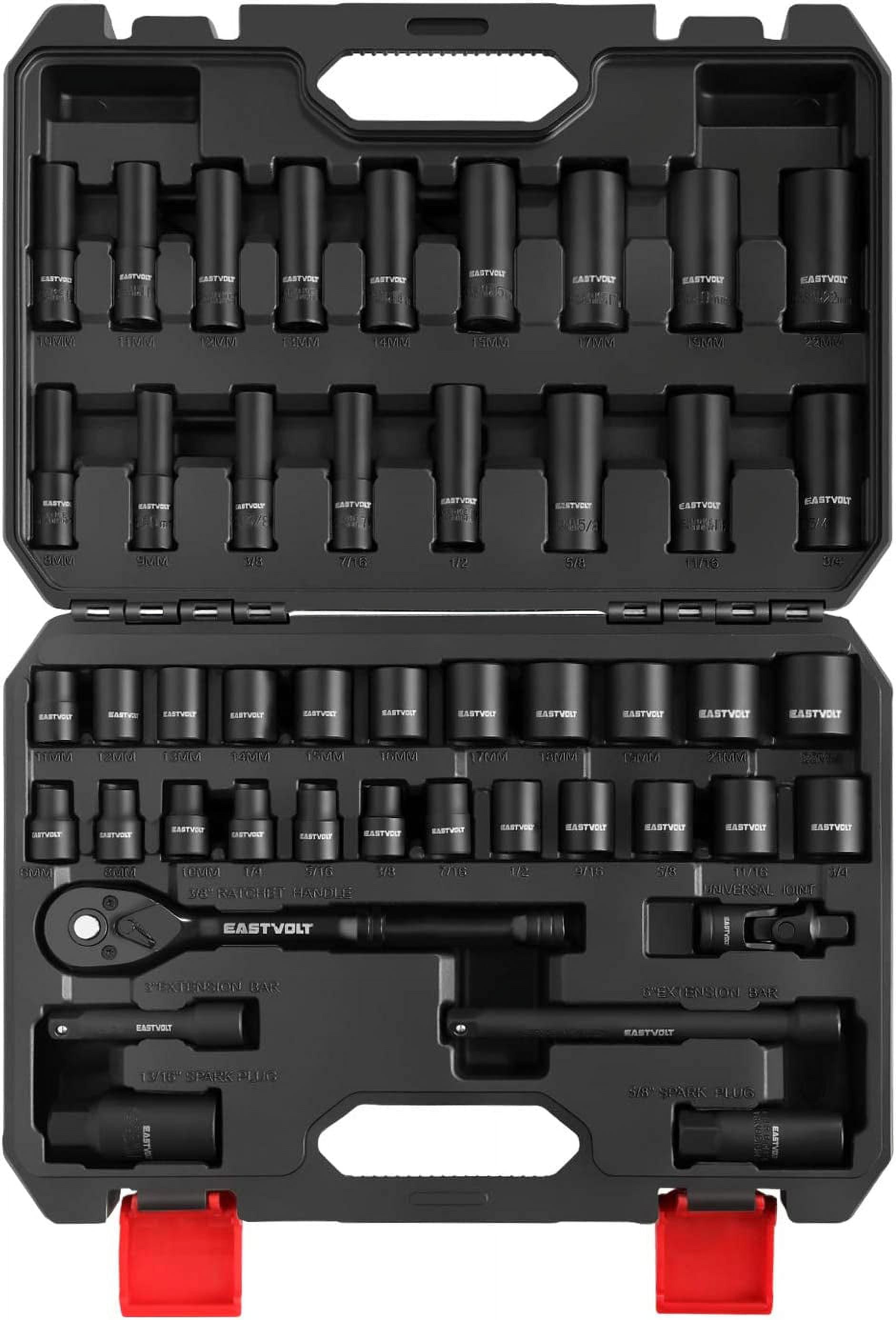 Pieces Drive Socket Ratchet Wrench Set, Mechanic Tool Kits with 72 ...