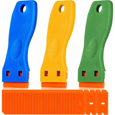 Pieces Plastic Scraper with 50 Pieces Plastic Blades Scrapers Glass ...