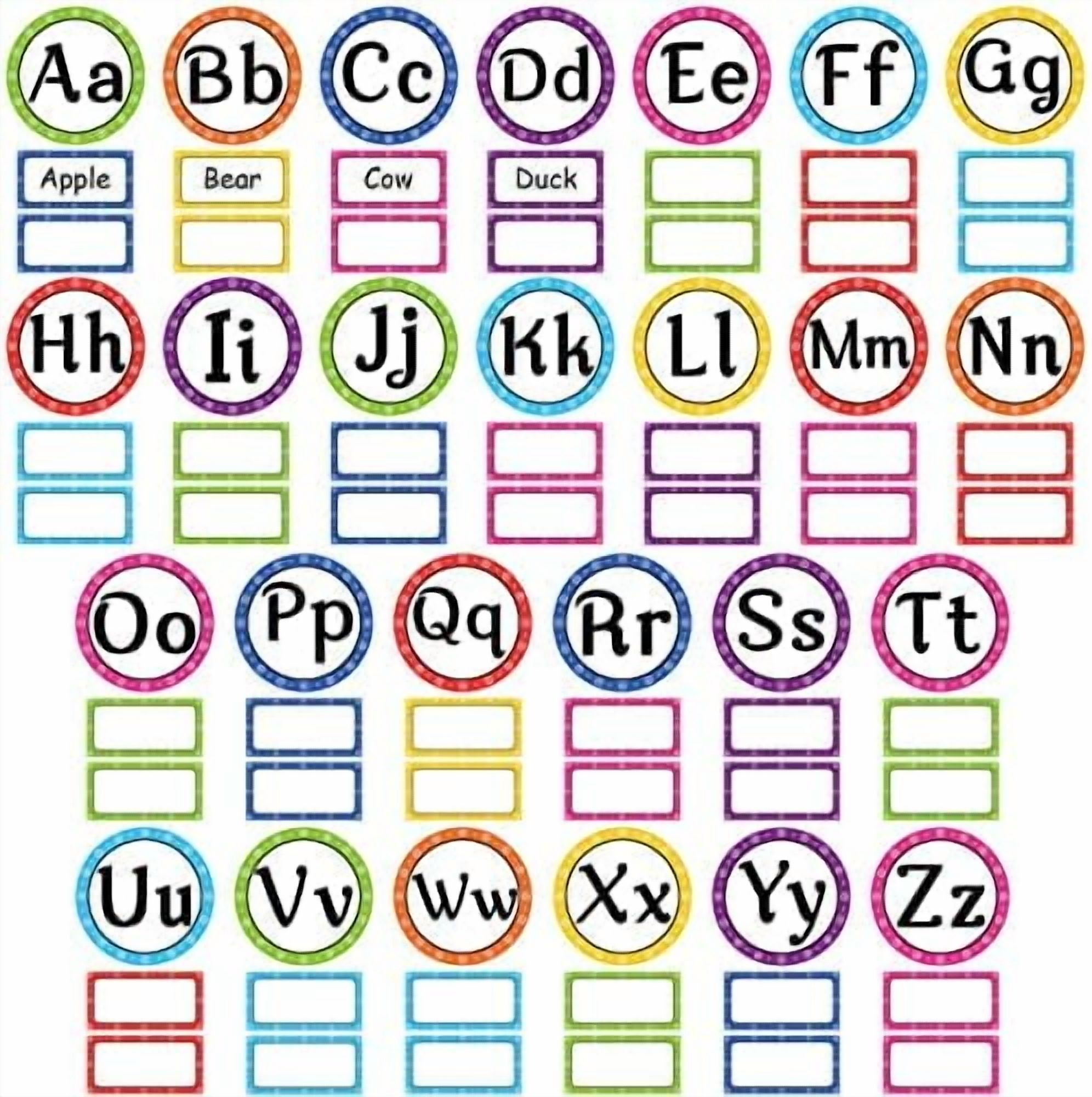 Pieces Polka Dots Alphabet Word Bulletin Board Alphabet Word Bulletin ...