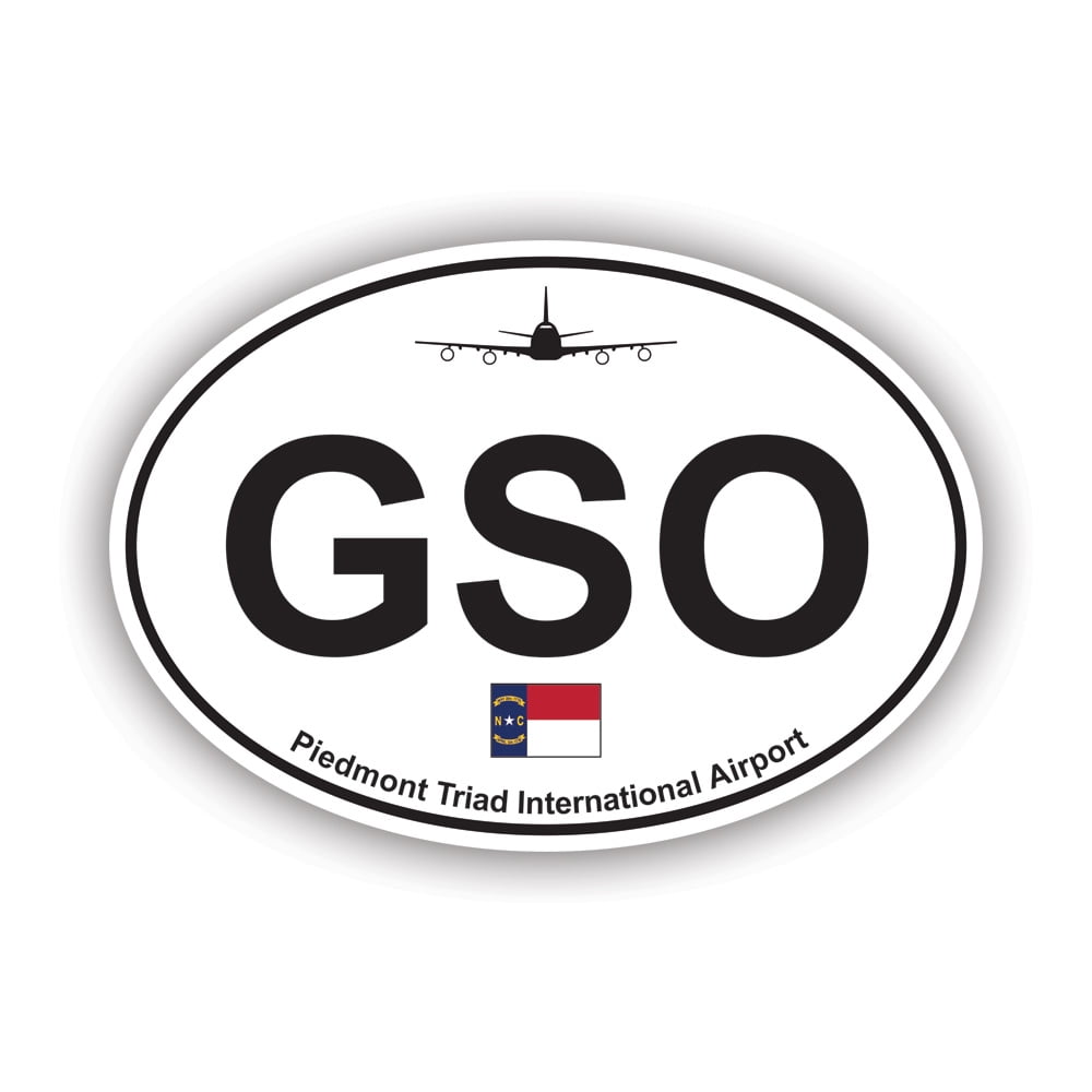 Piedmont Triad International Airport Sticker Decal - Self Adhesive ...