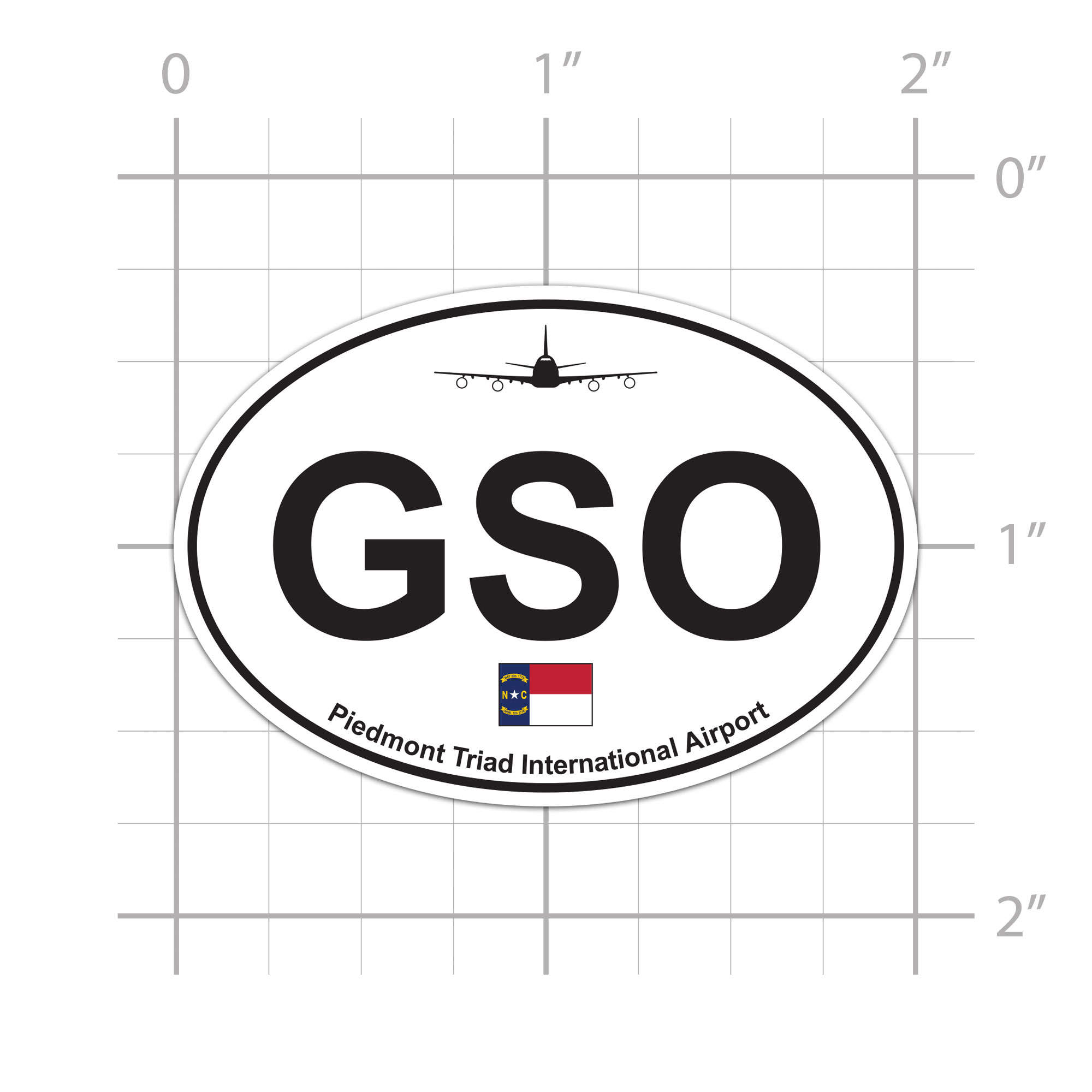 Piedmont Triad International Airport Sticker for water bottle phone ...